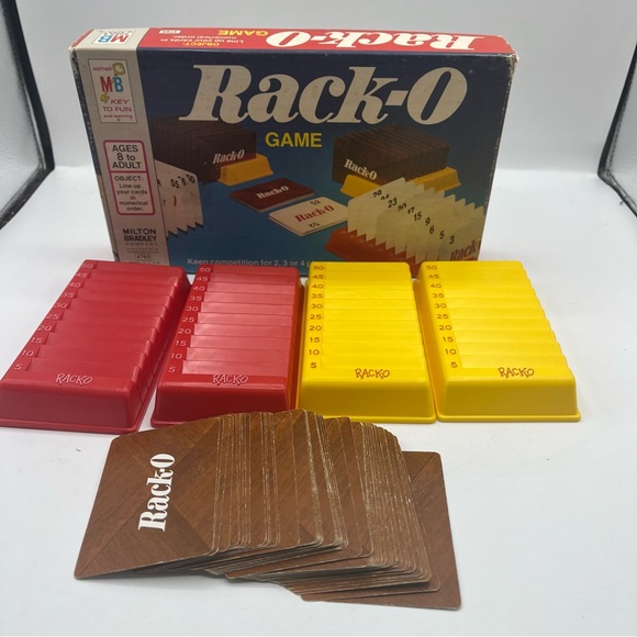 Milton Bradley | Games | Vintage Racko 975 4765 Card Game Numbers Racko ...